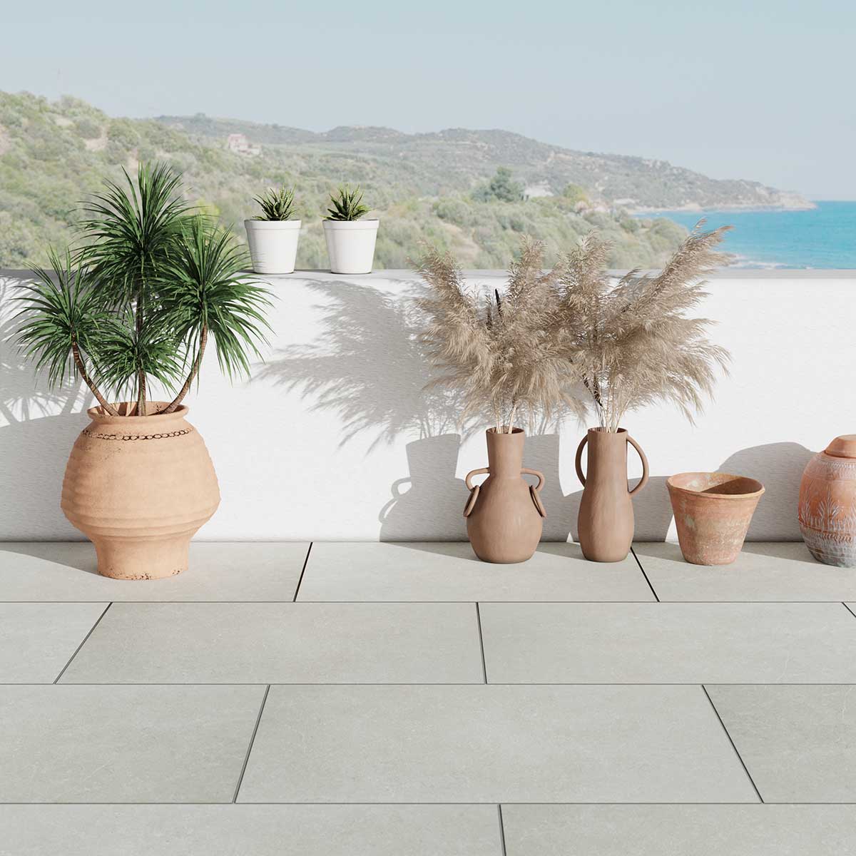 Castillo Parchment Stone Porcelain Paving Slabs (900 x 600 x 20 mm) 42 ...