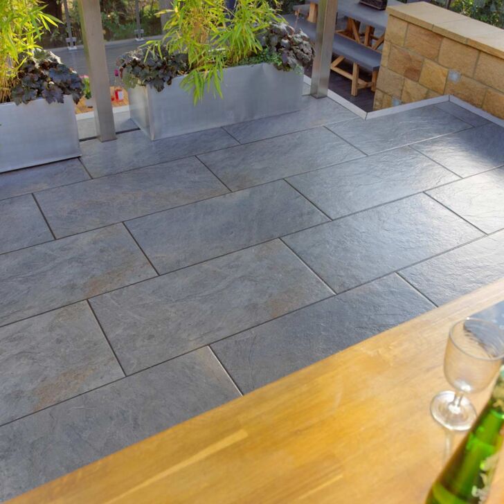 Dolomite Dark - Porcelain Paving Slabs (1000 x 500 mm) 42 Pieces 21m² ...