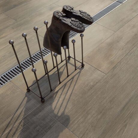 Deckwood Cinder - Wood-Effect Porcelain Plank Paving Slabs (1200 x 295 ...
