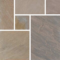 Autumn Blend (18mm Calibrated) - Riven Indian Sandstone Patio Paving ...