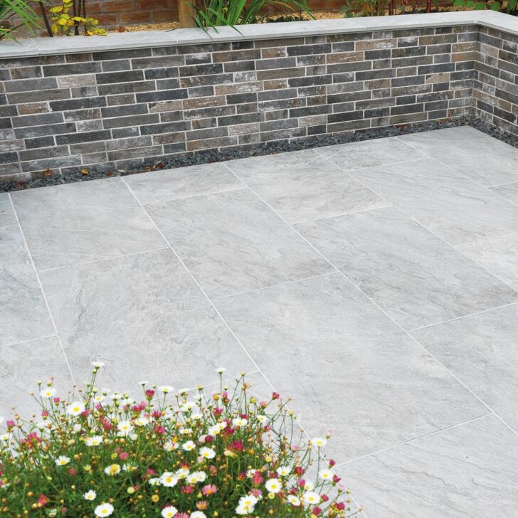 Dolomite White - Porcelain Paving Slabs (1000 x 500 mm) 42 Pieces 21m² ...