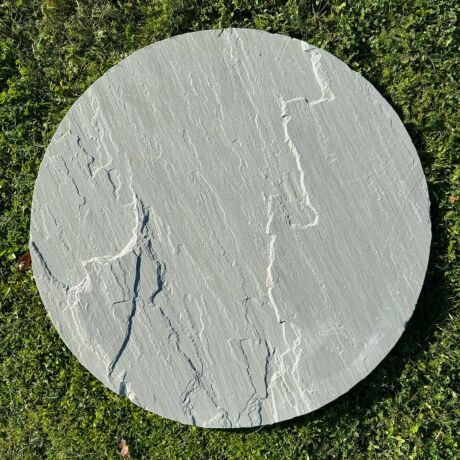 Kandla Light Grey Riven Sandstone Circle Paver (600 mm Diameter ...