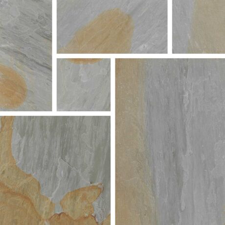 Willow Blend (18mm Calibrated) - Riven Indian Sandstone Patio Paving ...