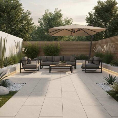 Stanford Marlstone White - Stone-Effect Porcelain Paving Slabs ...