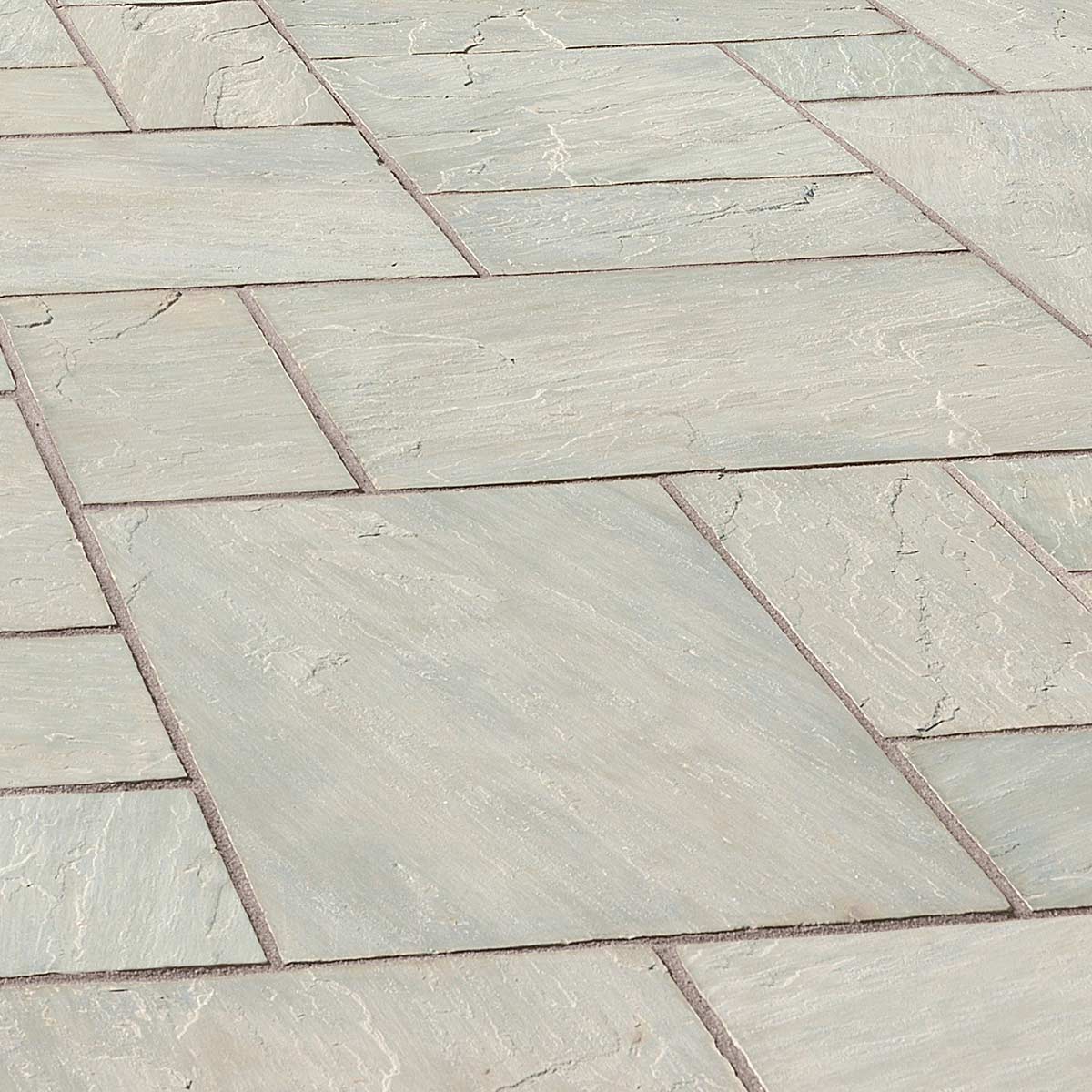 Kandla Light Grey (20 mm Calibrated) - Riven Indian Sandstone Patio ...