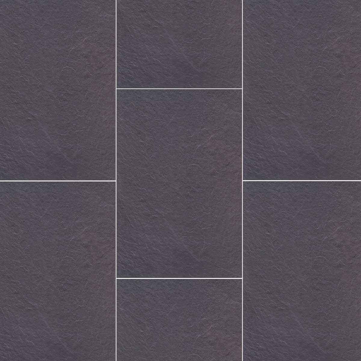 Keswick Carbon Slate 900 x 600 x 20 mm Black Slate-Effect Porcelain ...